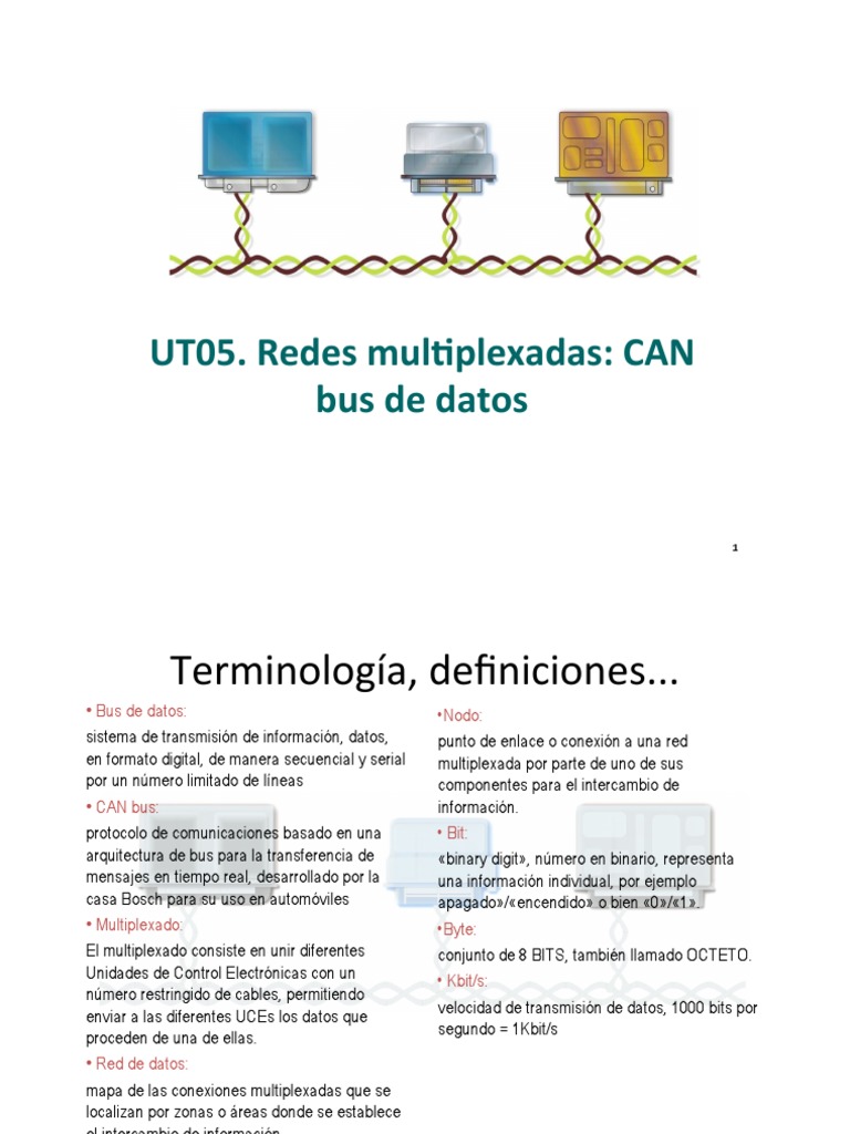 UT05. Redes Multiplexadas - CAN Bus de Datos | PDF | Poco | Bienes manufacturados