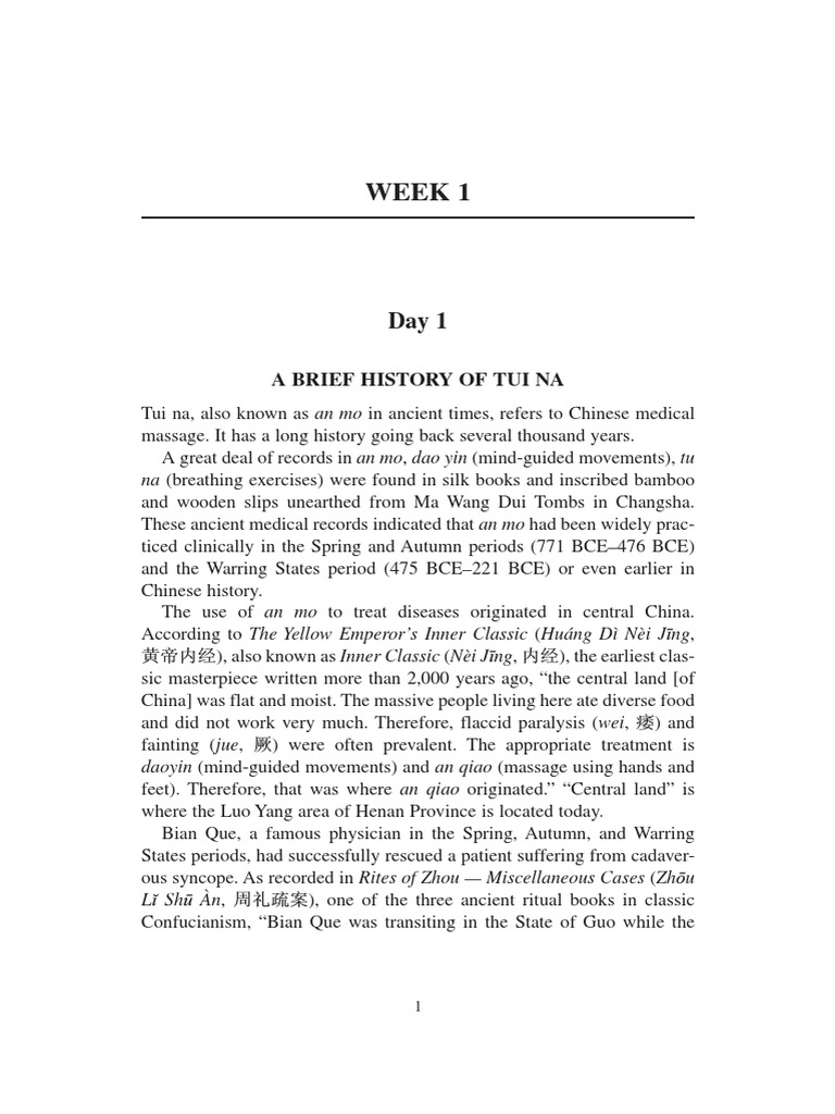 Introdution To Tui Na | PDF