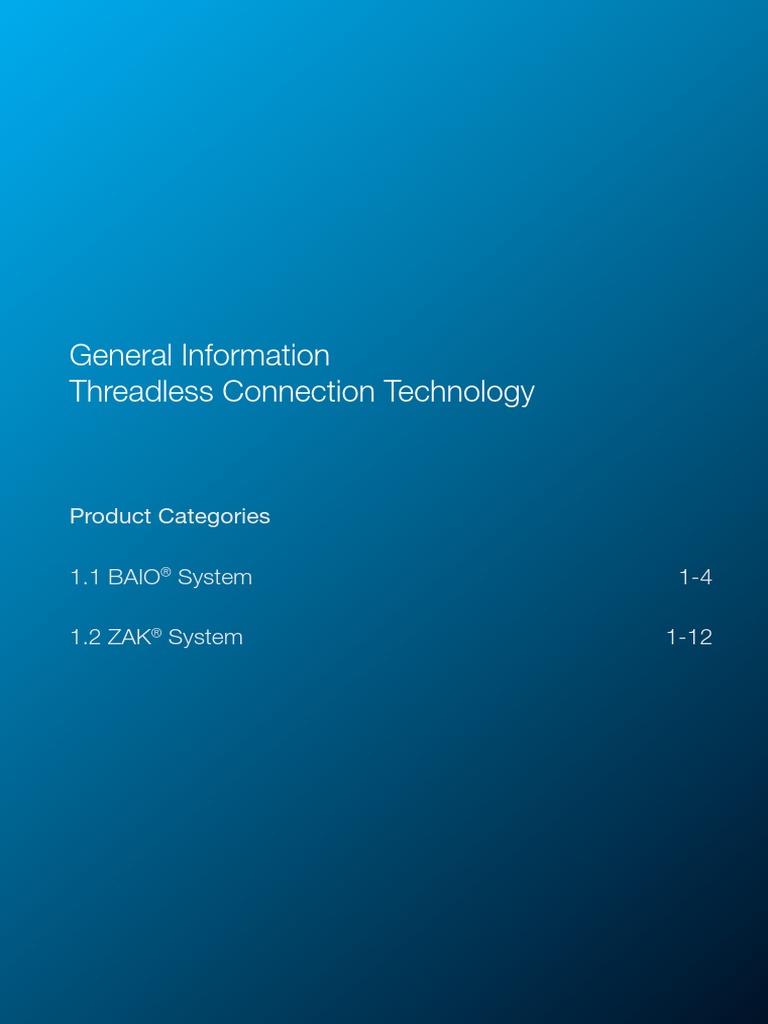 1 - General Informaion - Threadless Connection Technology | PDF | Pipe (Fluid Conveyance) | Tap ...