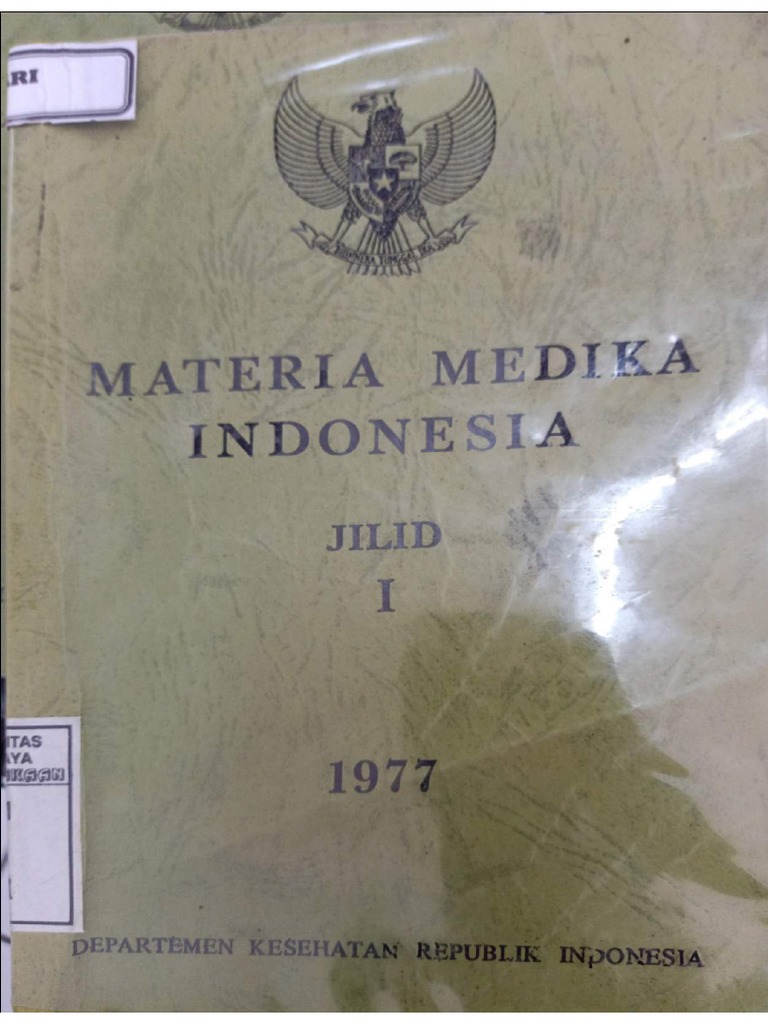 Materia Medika Indonesia Jilid I (1977) | PDF