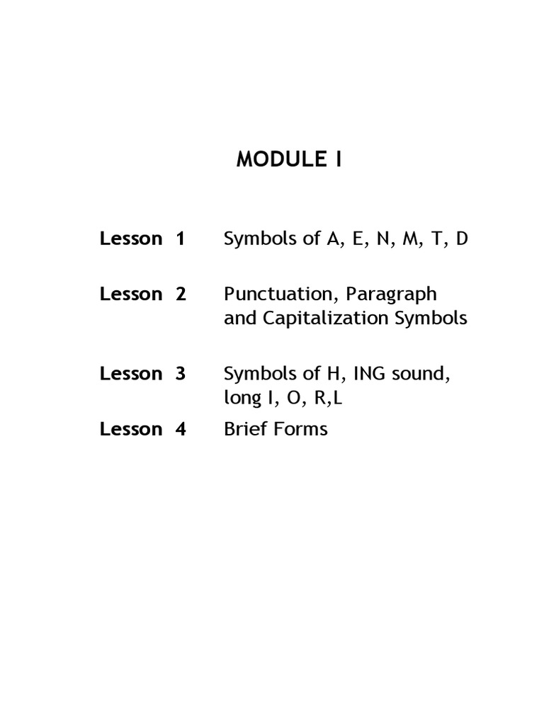 Steno 101 Module | PDF | Shorthand | Punctuation