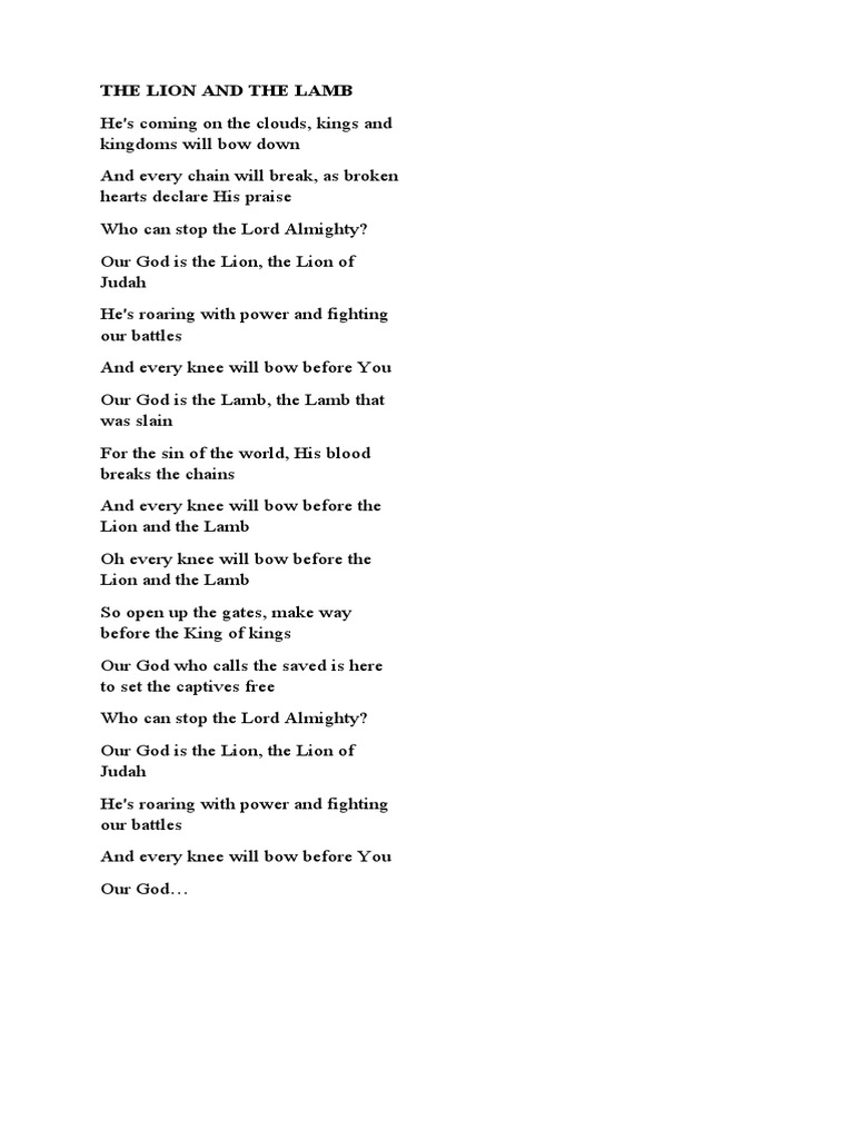 The Lion and The Lamb | PDF