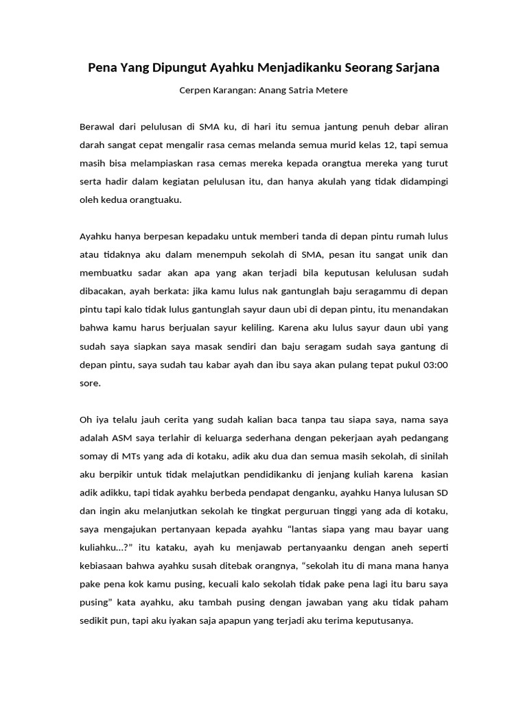 Cerpen Pendidikan 11-Dikonversi | PDF