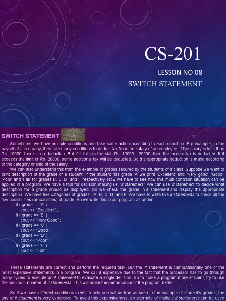 Lesson 8 | PDF | Control Flow | Software Engineering