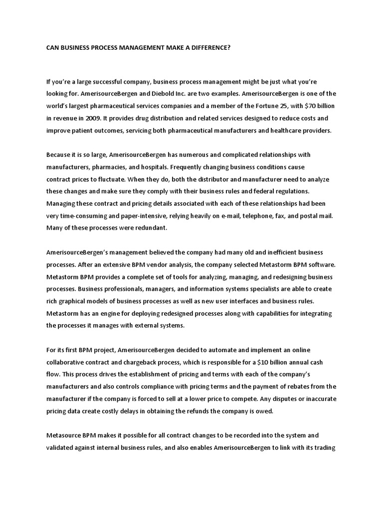 Case Study | PDF | Business Process Management | Business