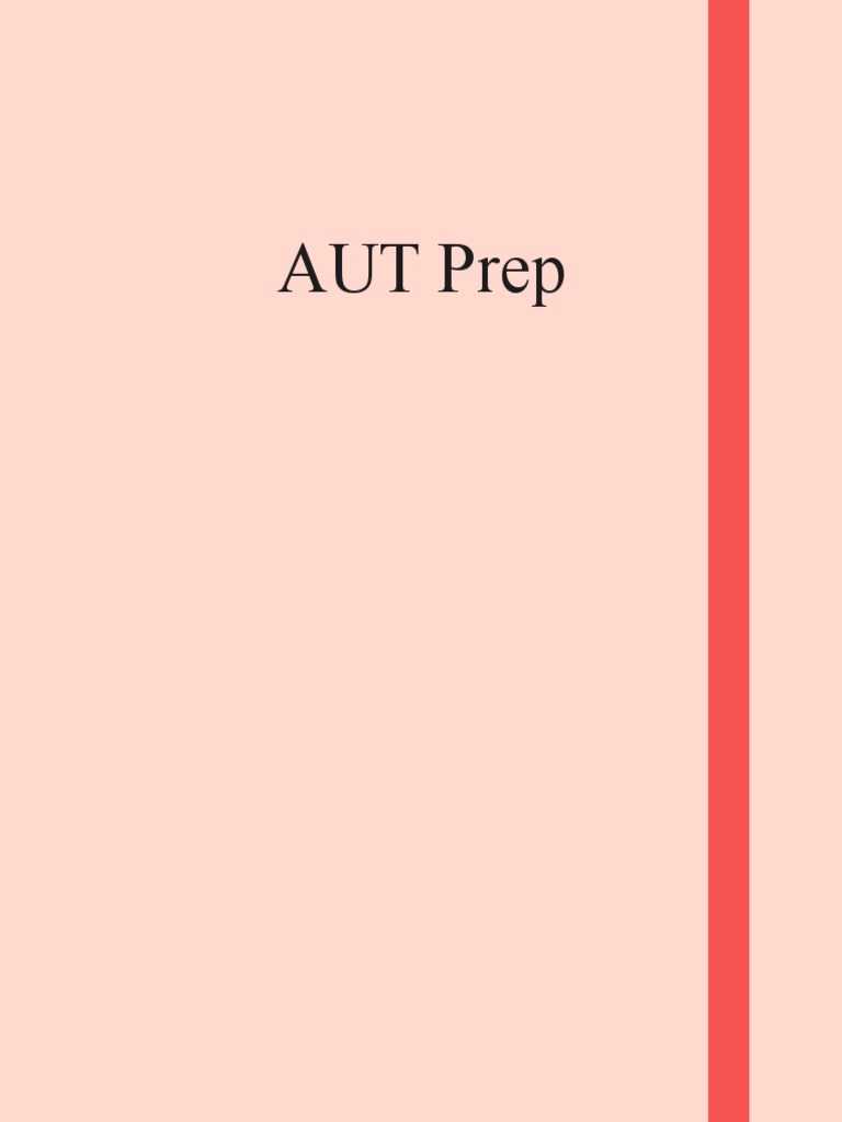 AUT Prep | PDF
