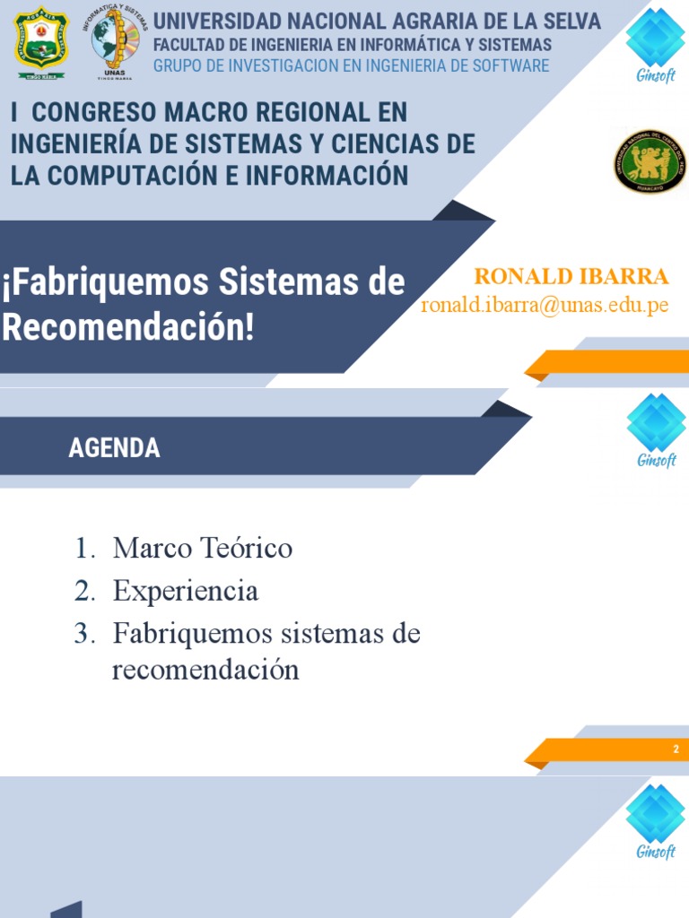 Fabriquemos Sistemas de Recomendacion - Ronald Ibarra | PDF ...