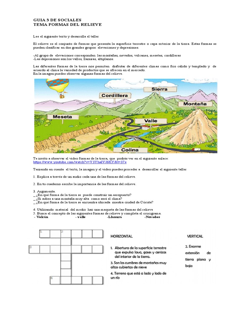 Guia 003 de Sociales Formas Del Relieve... | PDF
