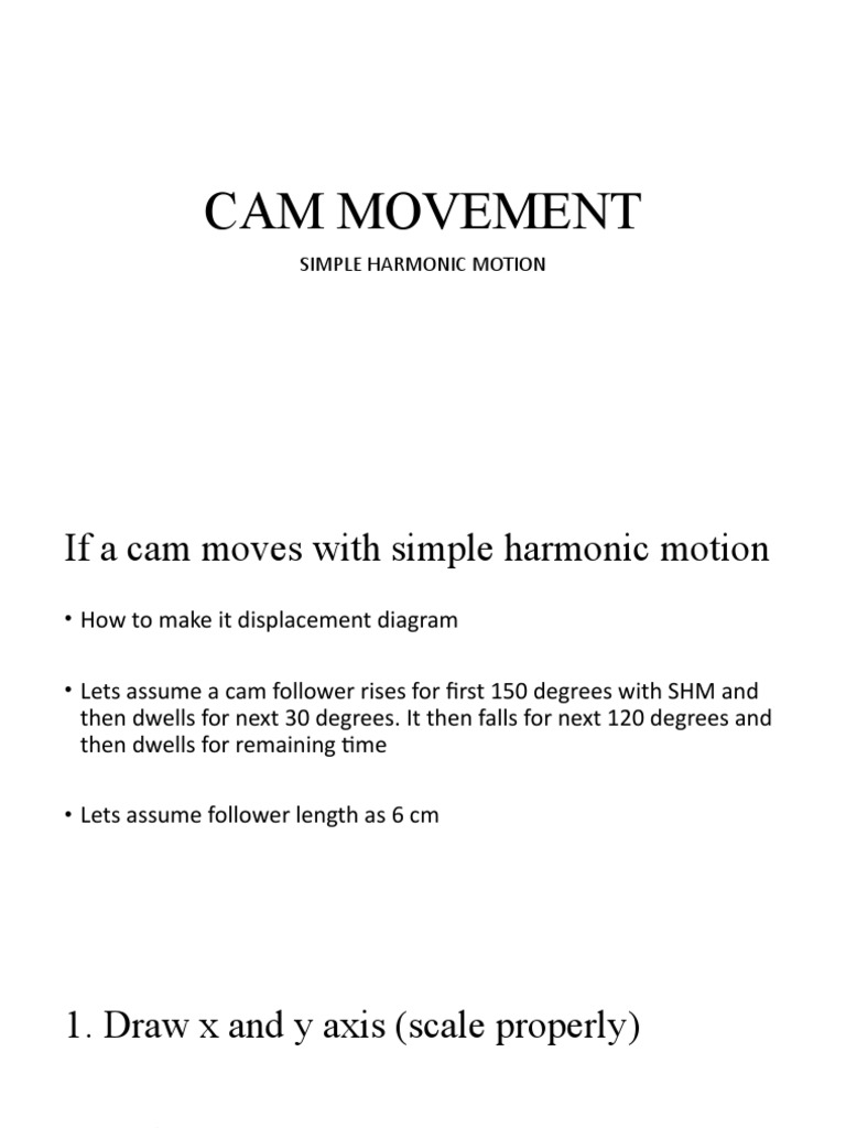 Cam Movement: Simple Harmonic Motion | PDF