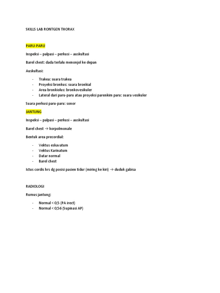 Pemeriksaan Rontgen Thorax Paru dan Jantung | PDF | Seni