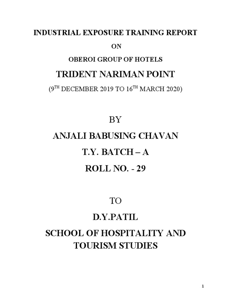 Industrial Training Report | PDF | Food And Drink | Eating Behaviors Of ...