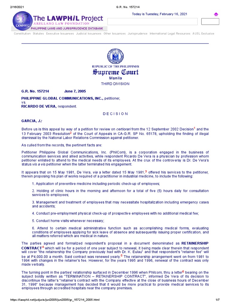 Philippine Global Communications Inc vs. DE Vera | PDF | Appeal ...