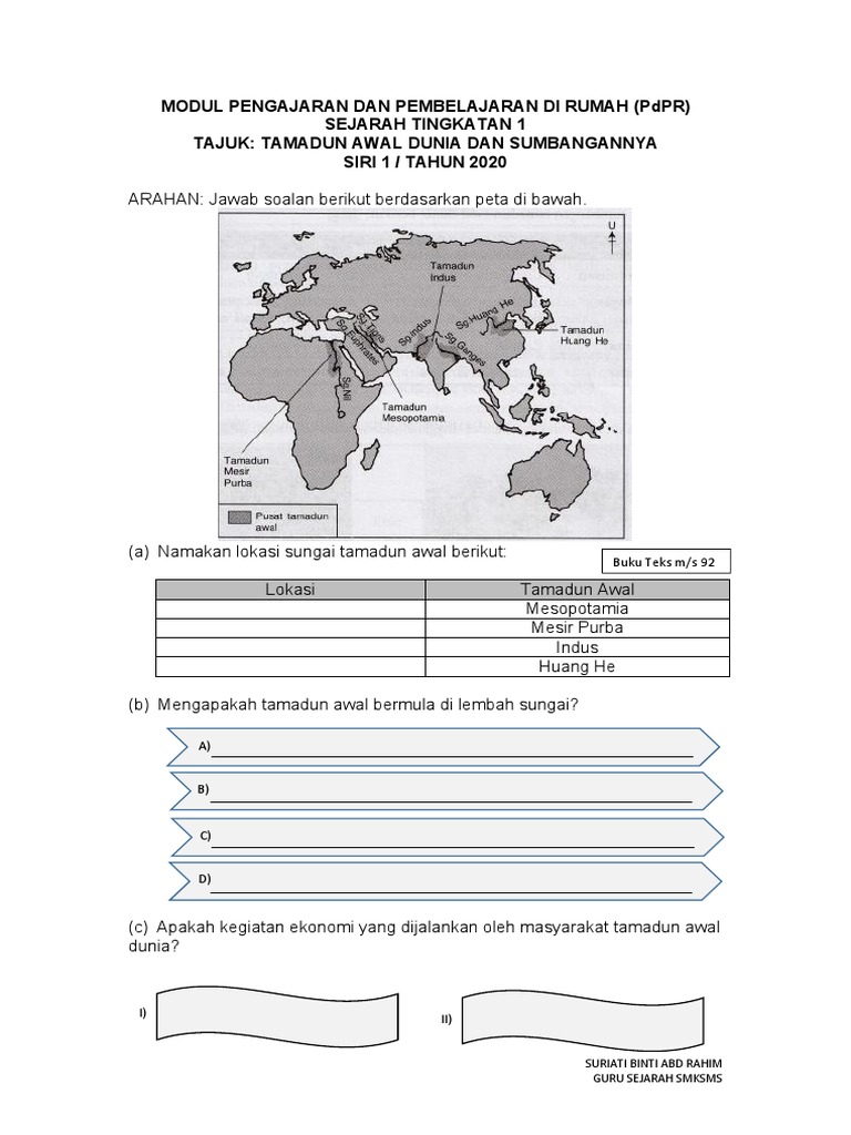 Modul PDPR Sejarah T1 Siri 1 | PDF