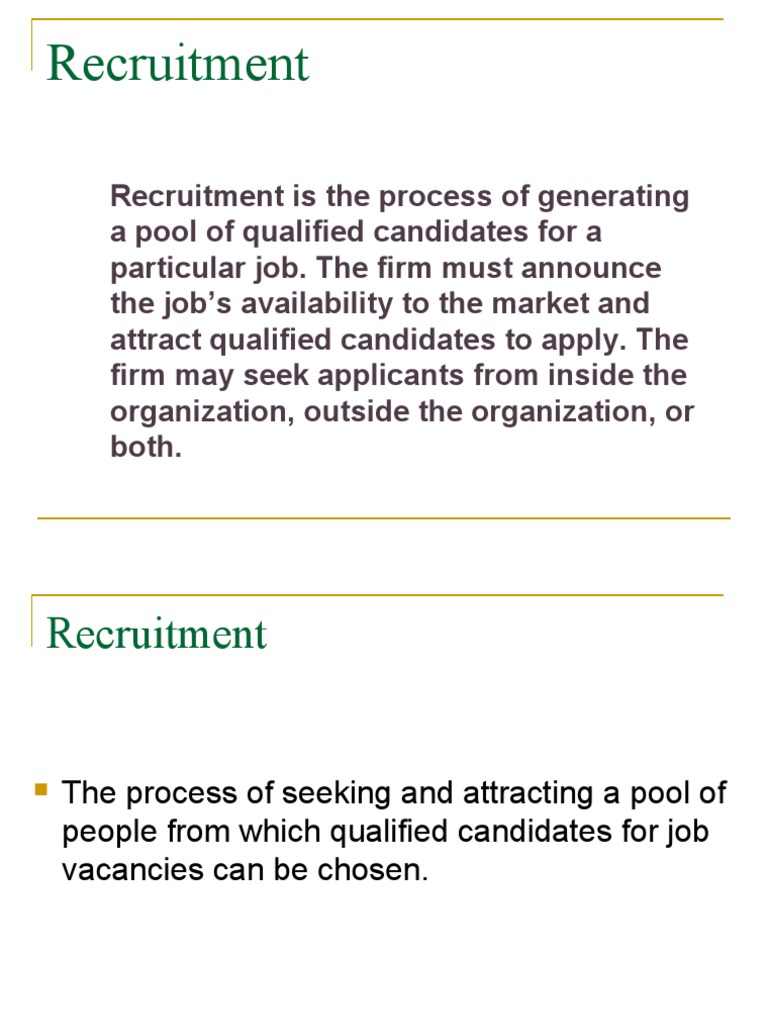 Recruitment Notes | PDF | Recruitment | Interview