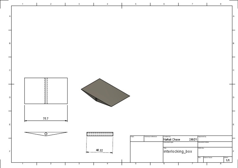 Interlocking Box Lid Drawing v1 | PDF