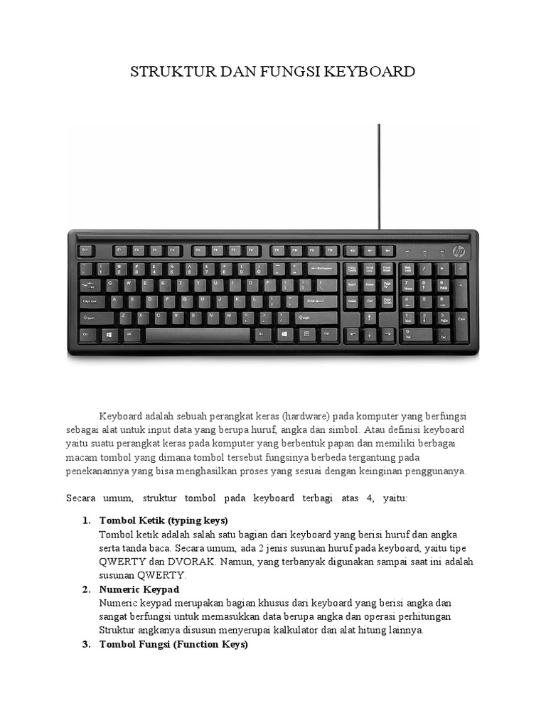 Struktur Dan Fungsi Keyboard | PDF