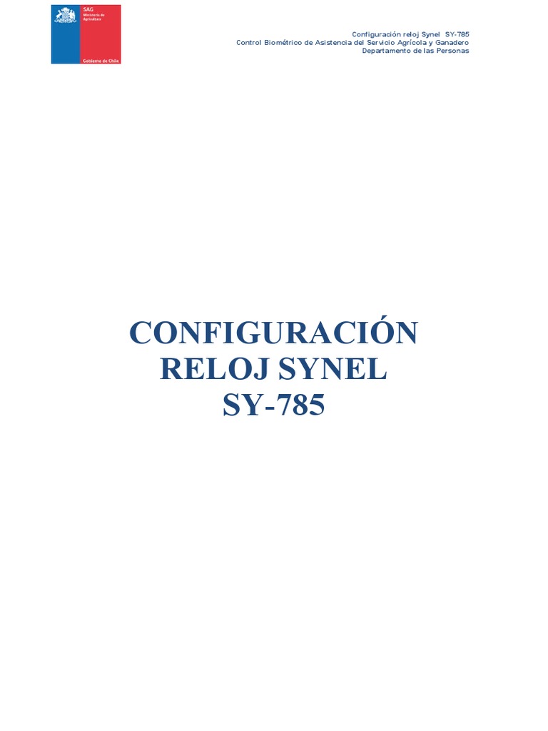 Configuracion Reloj Synel Actualizado - Abril2012 | PDF | Ingeniería ...