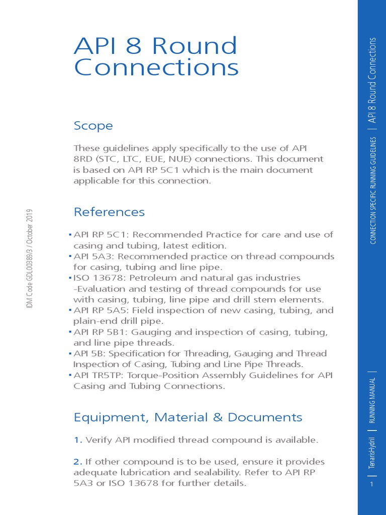 API 8 Round Connections | PDF | Casing (Borehole) | Pipe (Fluid Conveyance)