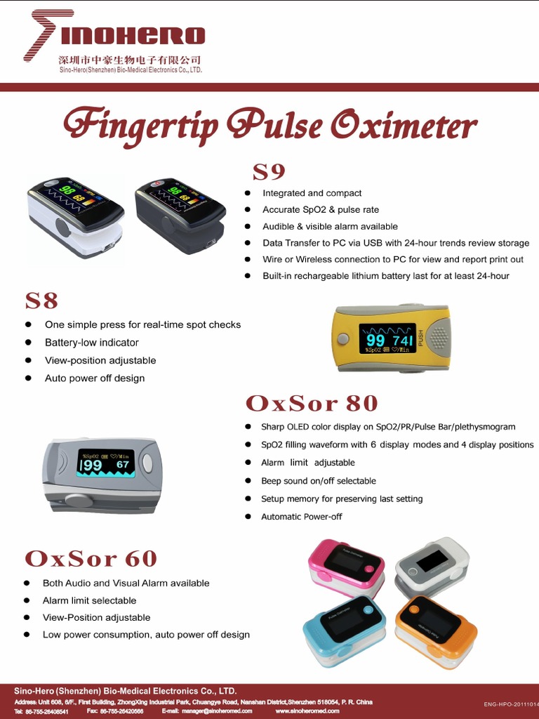 Fingertip Pulse Oximeters | PDF