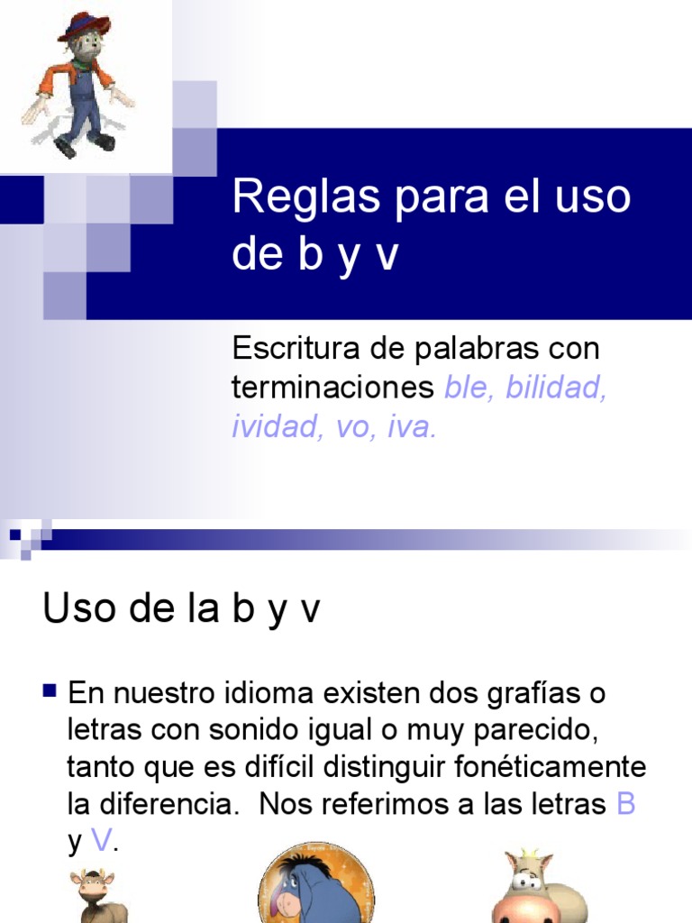 Reglas para El Uso de B y V | PDF | Sintaxis | Tipología Lingüística