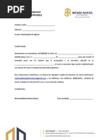 Carta de Autorización de Ingreso | PDF | Derecho