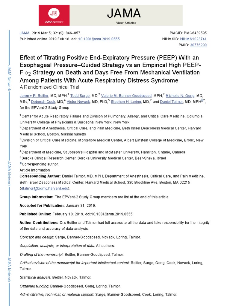 A Randomized Clinical Trial: Jama 10.1001/jama.2019.0555 NIHMS1023741 ...