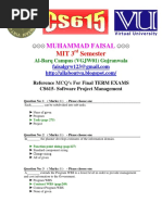 CS614 Updated Quiz 1 Solution BY MCS of Virtuallians | PDF | Database Index | Data Warehouse