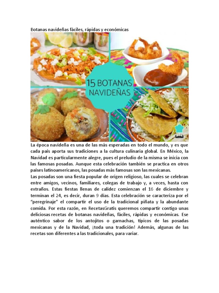 Botanas Navideñas | PDF