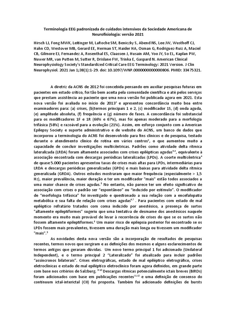 Guideline ACNS 2021 | PDF | Dormir | Doenças e distúrbios humanos