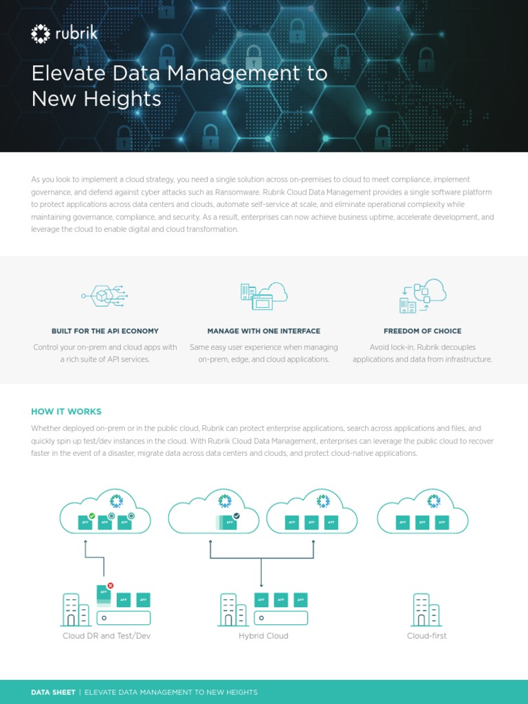 DATA SHEET Rubrik Cloud Solutions | PDF | Cloud Computing | Software As A Service