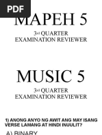 Mapeh 5 2nd Periodical Exam-With Answer Key | PDF