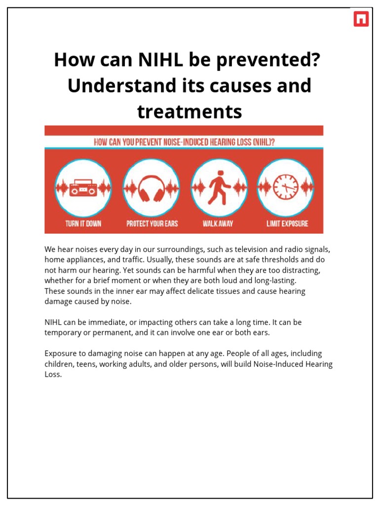 How Can NIHL Be Prevented? Understand Its Causes and Treatments | PDF ...