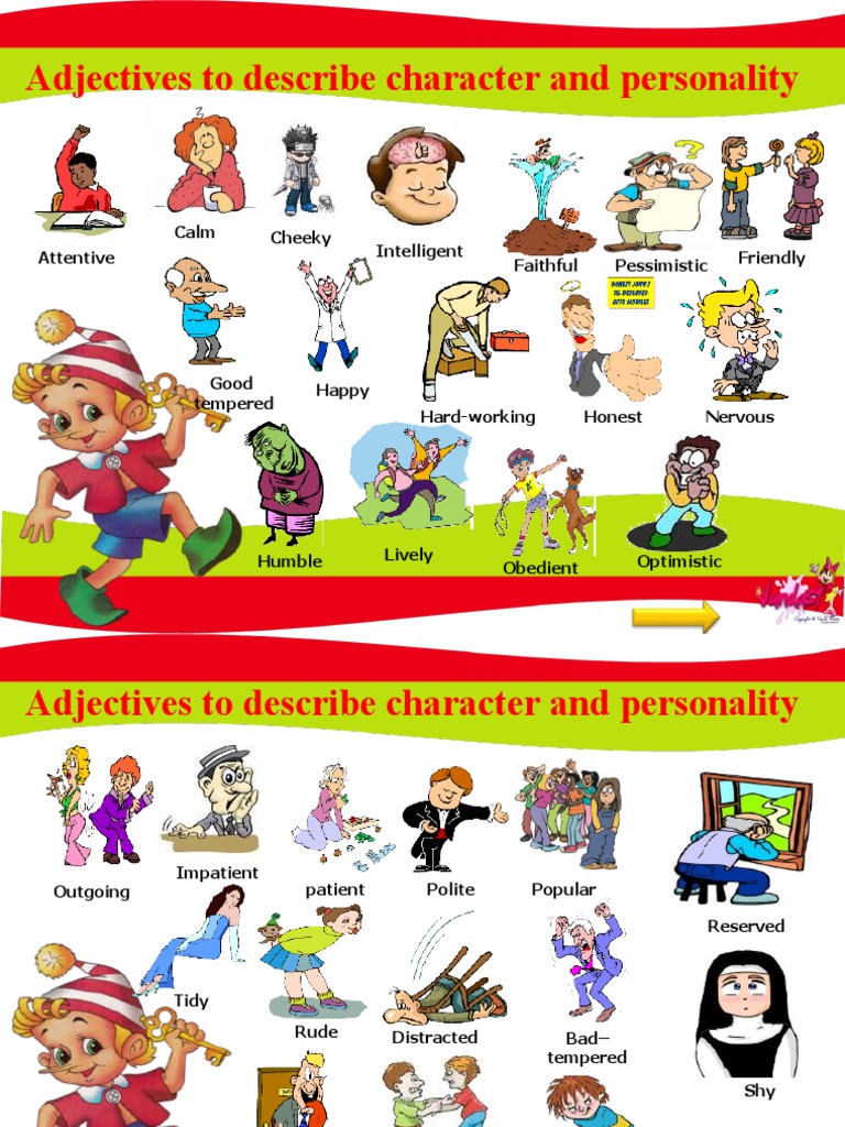 Character & Personality Adjectives | PDF