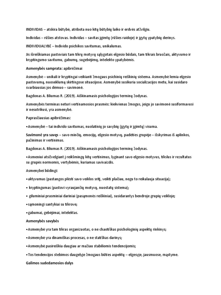 Psichologijos Egzui | PDF