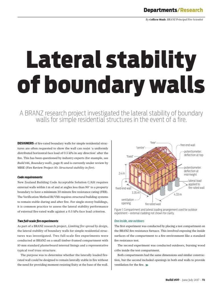 Lateral Stability of Boundary Walls | PDF | Truss | Wall
