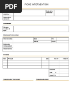 Fiche D'intervention | PDF | Jeux et activités | Ordinateurs
