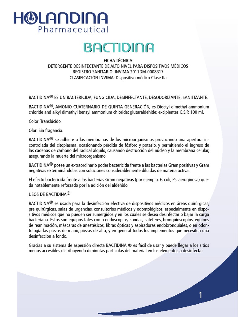 Bactidina | PDF | Las bacterias | Biología