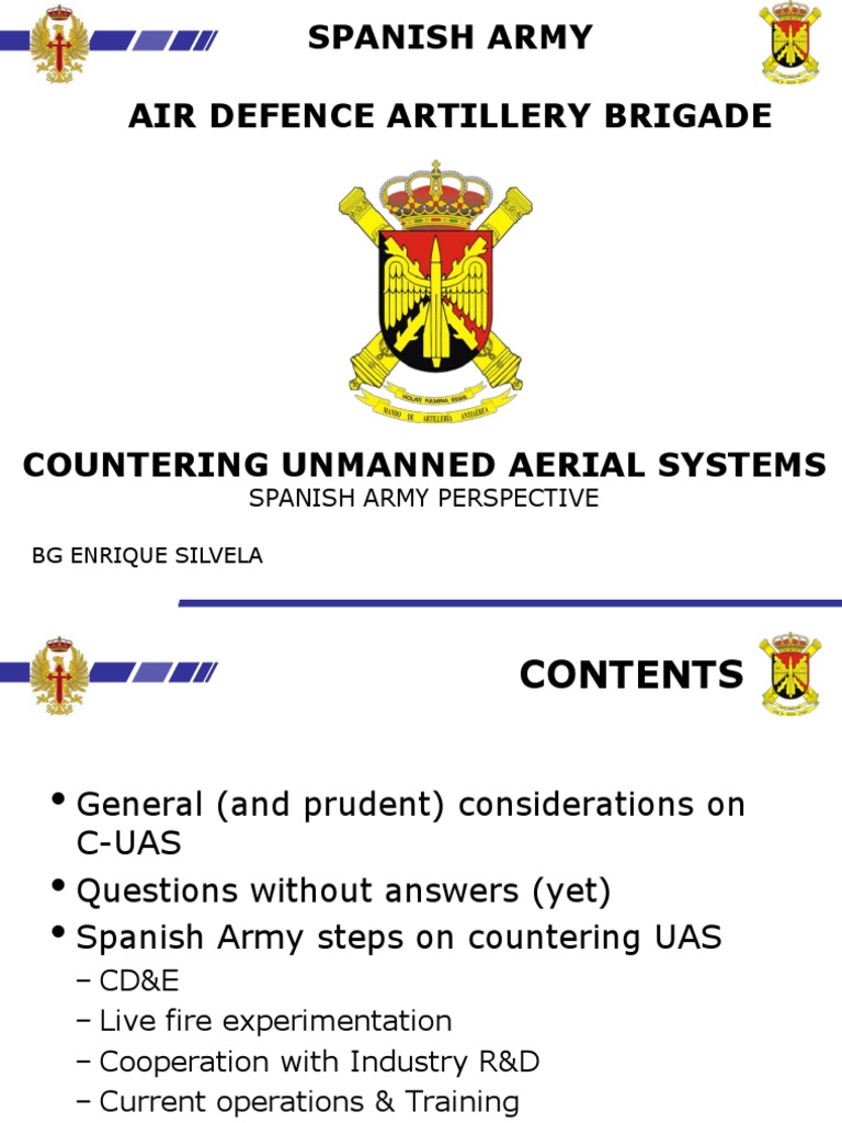 Spanish Army C-UAS Strategies Overview | PDF | Technology & Engineering
