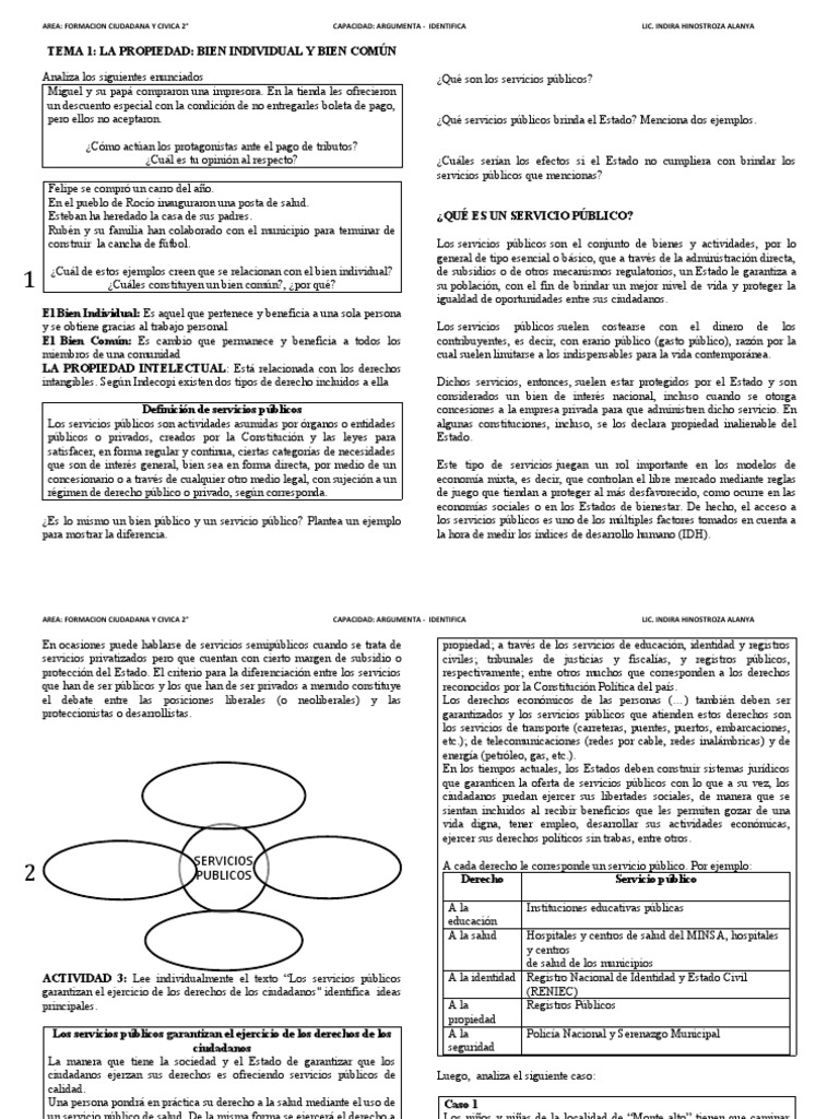 La Propiedad, Bien Individual y Bien Comun | PDF | Servicios públicos ...