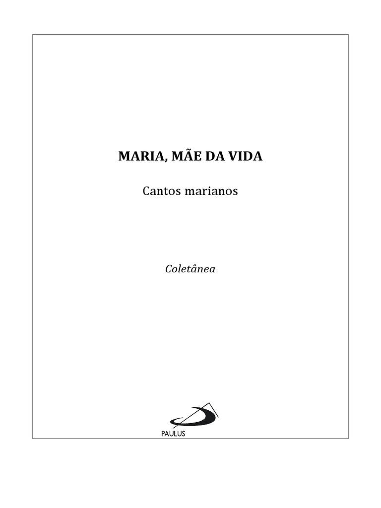 Partituras Catolicas Album Maria, Mãe Da Vida Cantos Marianos | PDF ...