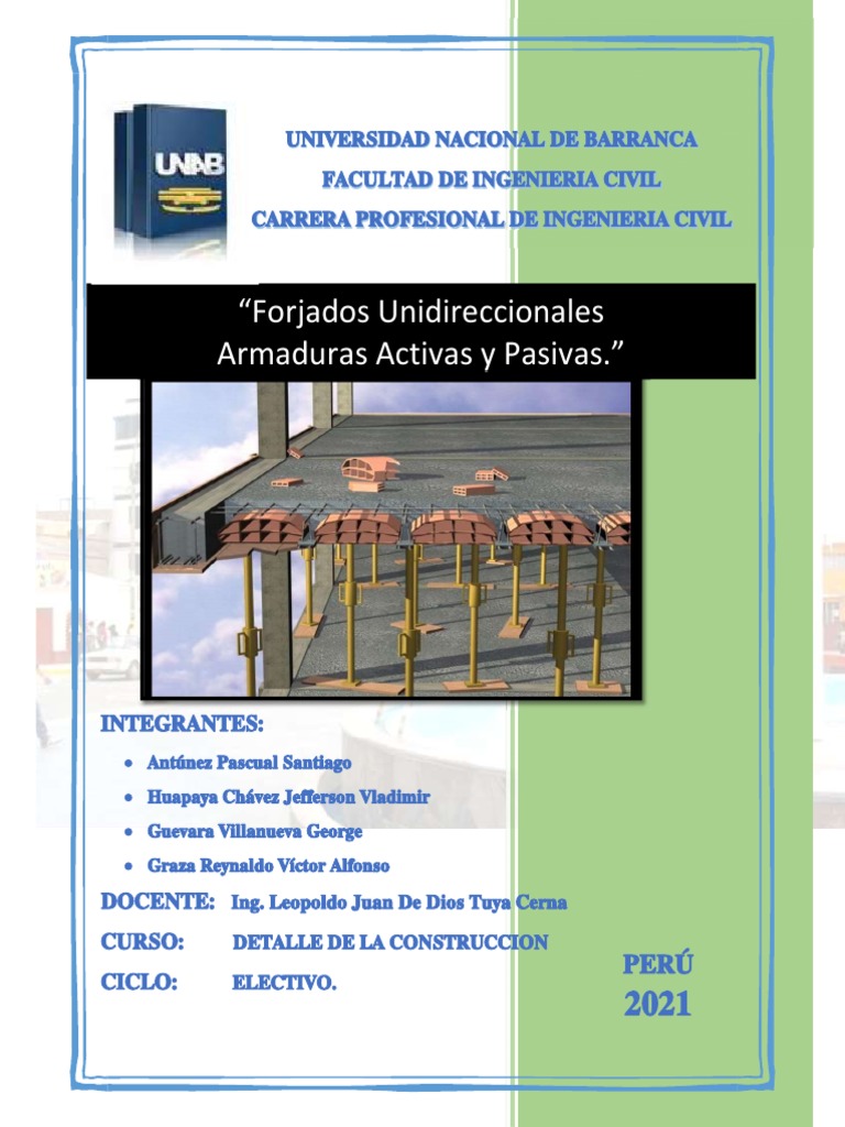 Forjados Unidireccionales | PDF | Materiales de construcción ...