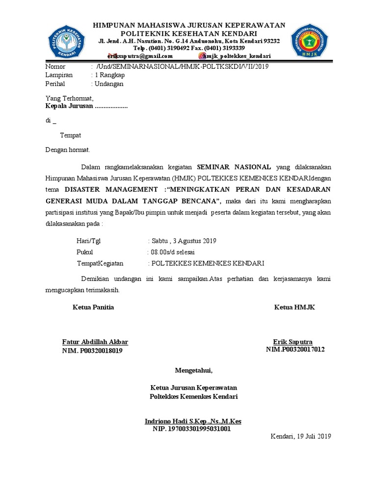 Surat Undangan Kampus | PDF