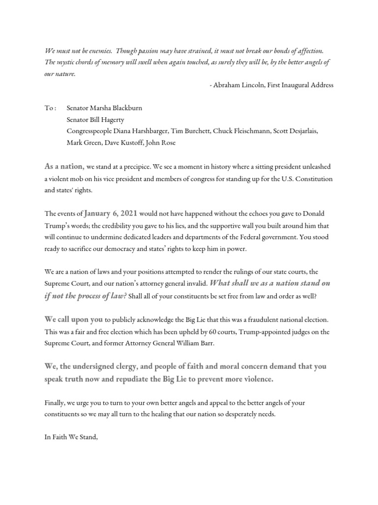 Letter To Elected Officials | PDF | United Methodist Church | United ...