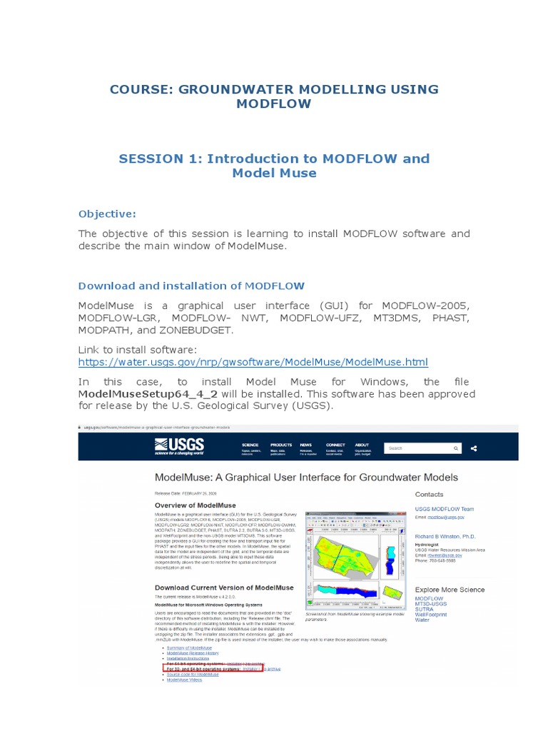 Course: Groundwater Modelling Using Modflow: SESSION 1: Introduction To ...