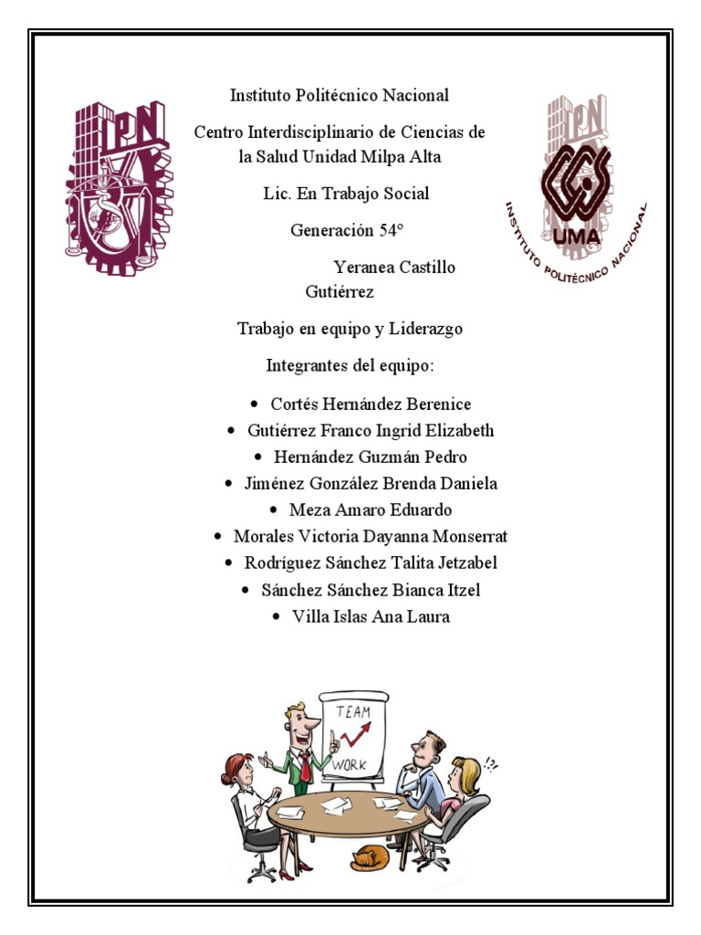 Portada - Trabajo en Equipo y Liderazgo (Equipo) | PDF