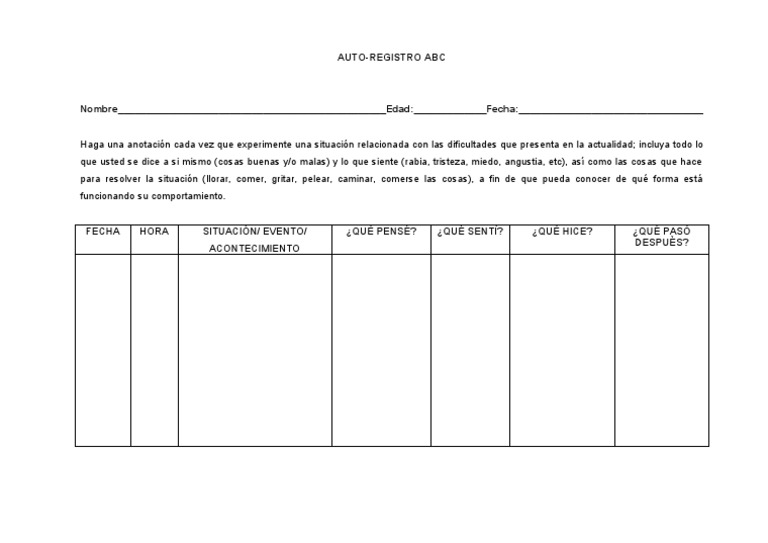 Auto Registro ABC | PDF