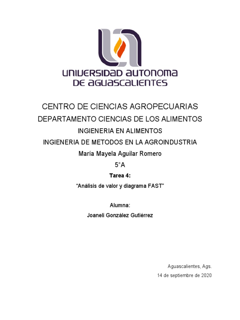 Análisis de Valor y Diagrama FAST | PDF | Ingeniería de confiabilidad ...