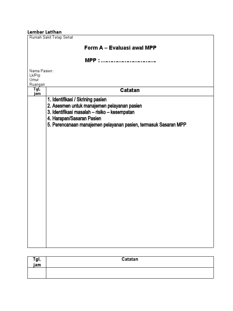 Lembar Latihan Form A - MPP | PDF