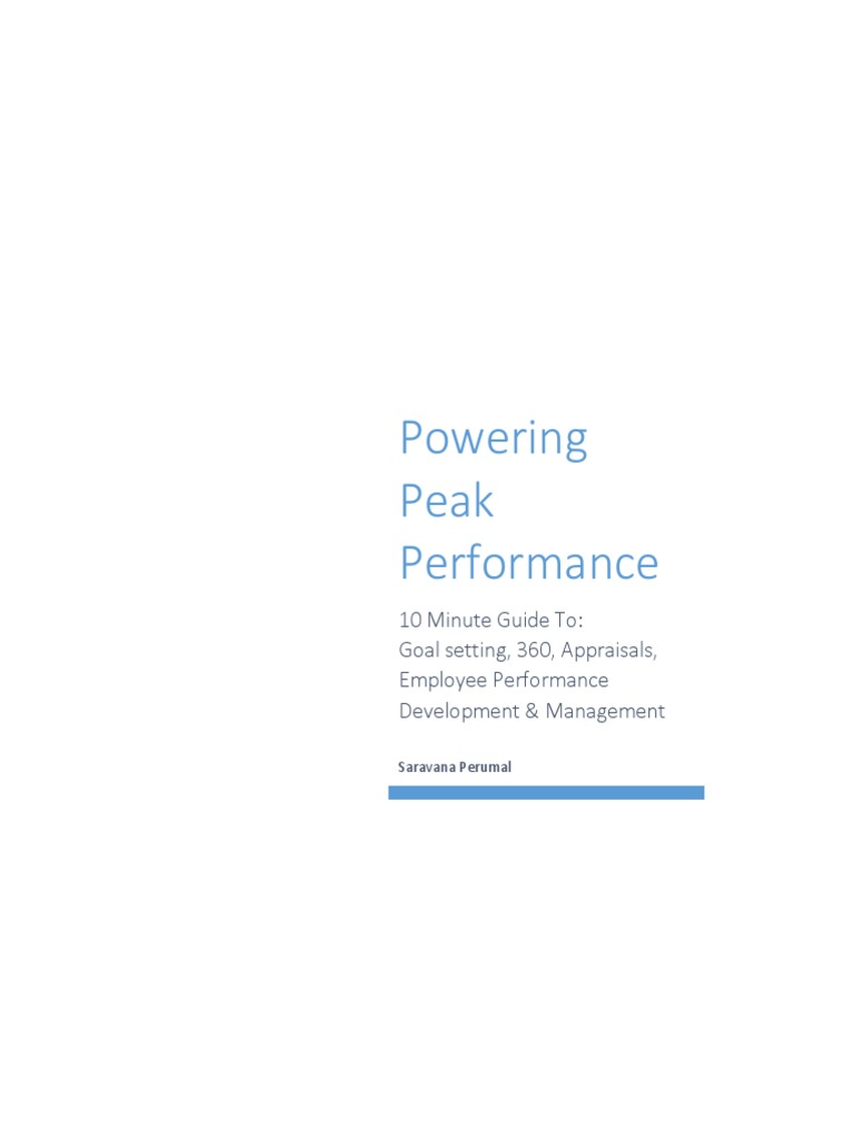 Powering Peak Performance | PDF | Performance Appraisal | Business Powering Peak Performance | PDF | Performance Appraisal | Business