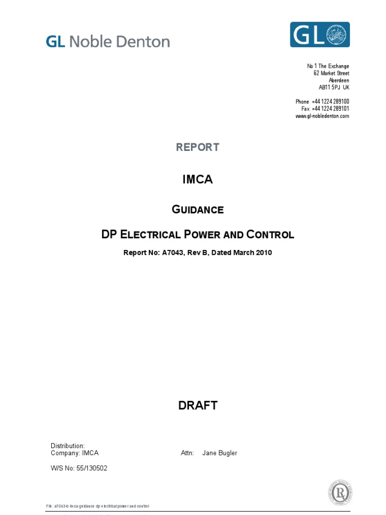 A7043-B IMCA Guidance DP Electrical Power and Control | PDF | Marine ...